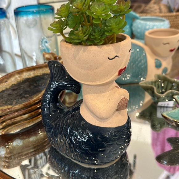 Accents | Ceramic Mermaid Planter | Poshmark